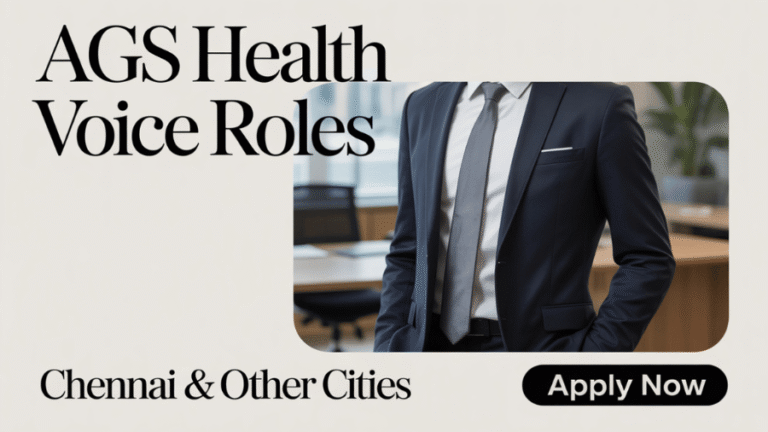 AGS Health Jobs for Freshers - Voice Role | Any Graduate - foundthejob.com