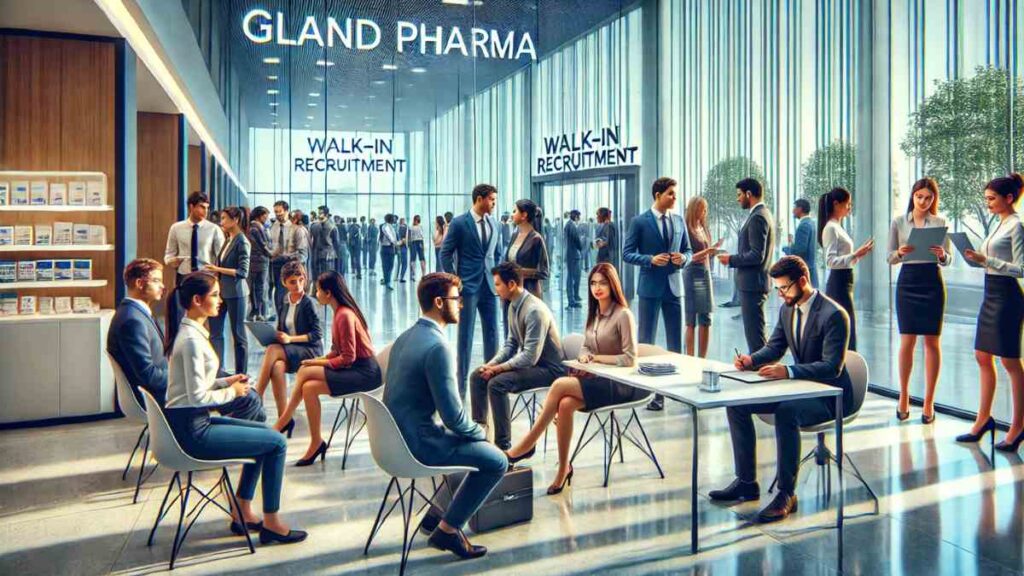 Gland Pharma Mega Walk-In Drive 2025 | API Warehouse roles