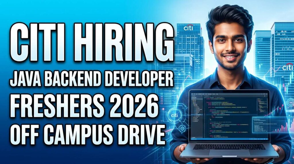 Citi Off Campus Jobs for Freshers – Java Backend Developer Role