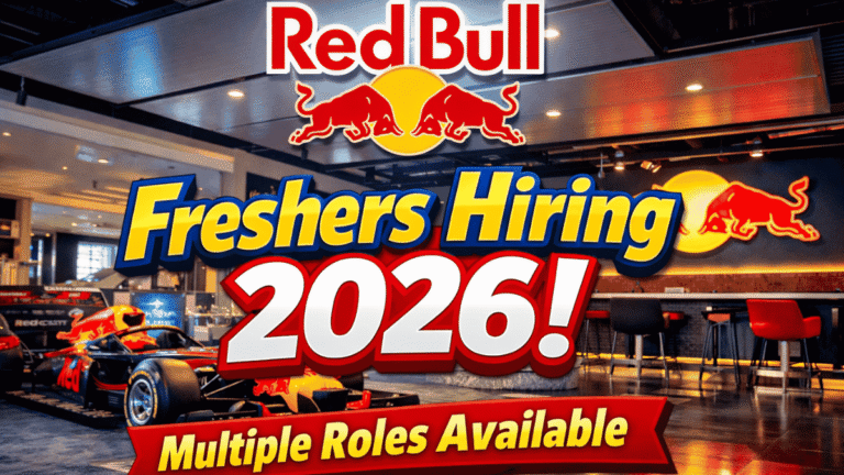 Red bull Off-Campus Drive 2026| Freshers Hiring for Multiple Roles
