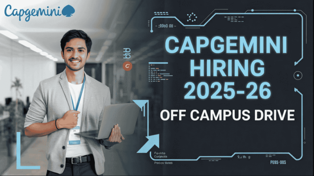 Capgemini Software Engineer Off Campus Drive & Capgemini Exceller 2025–26